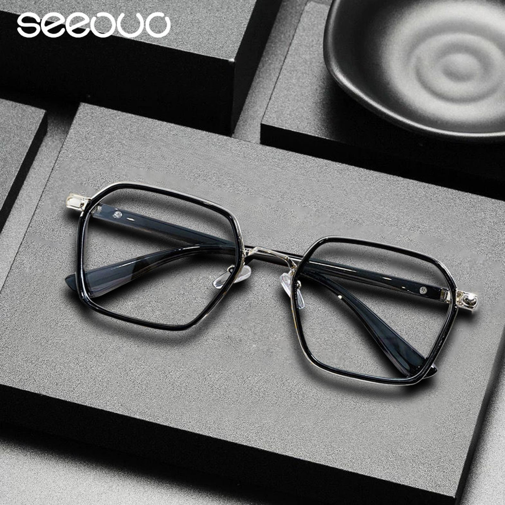 Jual Seeouo Kacamata Antiradiasi Blueray Anti Sinar Biru Bisa Minus Bentuk Kotak Retro Style ...