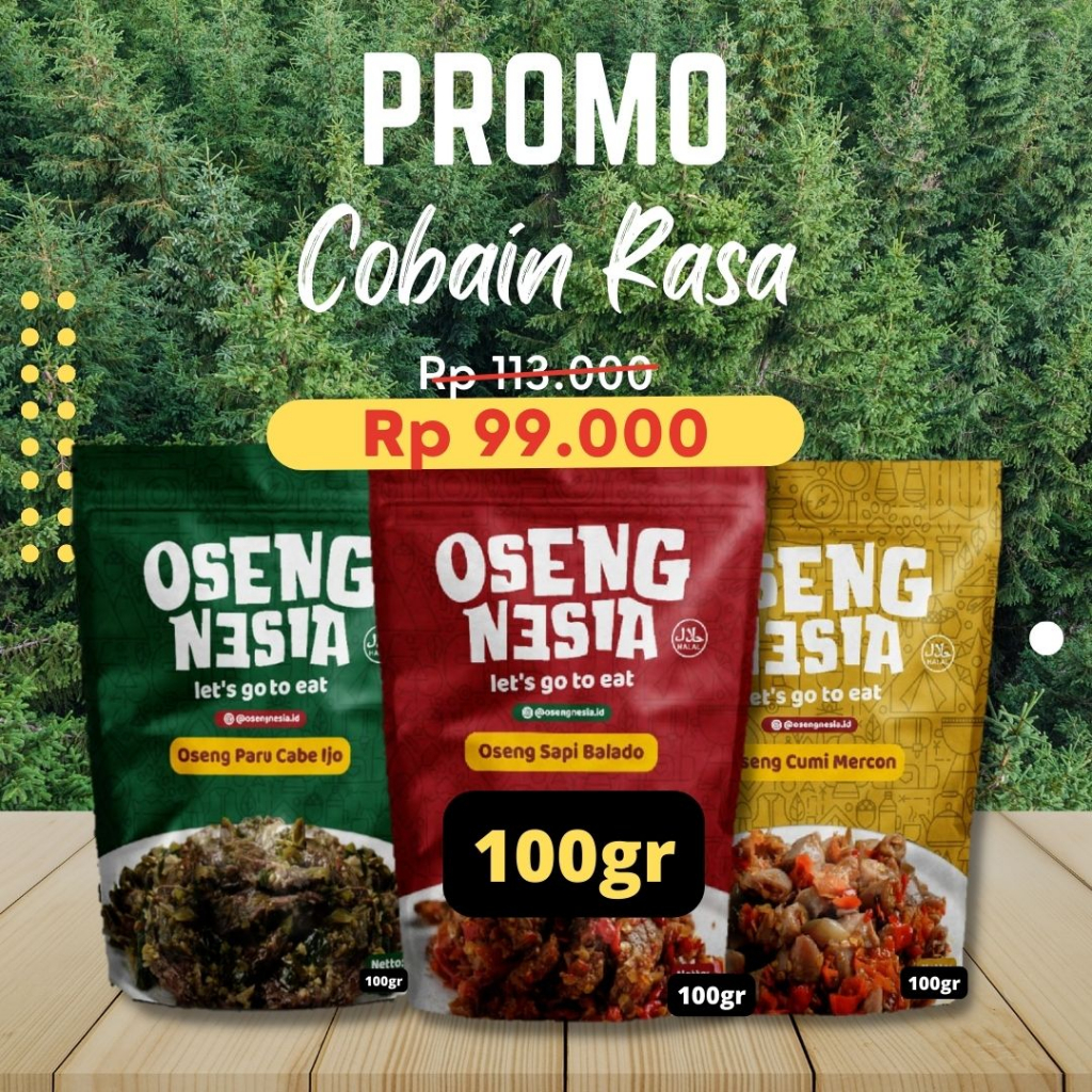 Jual Paket Cobain Rasa (Oseng Paru, Oseng Sapi, Oseng Cumi) | Shopee ...