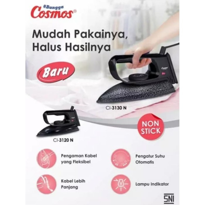 Jual Cosmos CI 3120 Setrika listrik Anti lengket 400 Watt Jet Black ...