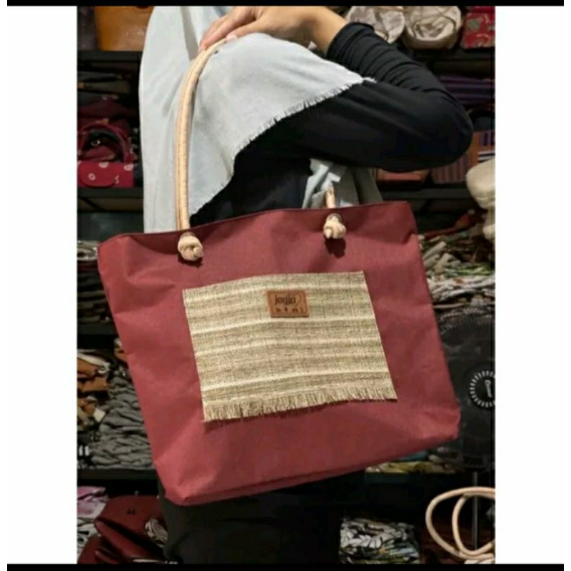 Jual Tas denim tali sumbu|| termurah!! tas denim bertuliskan jogja oleh ...