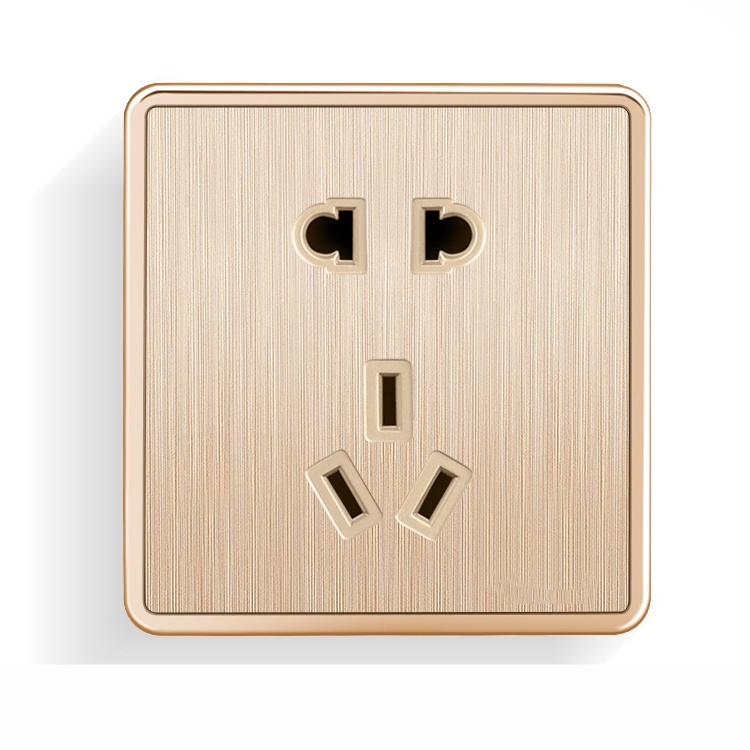 Jual Saklar Dinding Soket 5 Premium Gold, Golden Brushed 1/2/3 Gang 1 ...