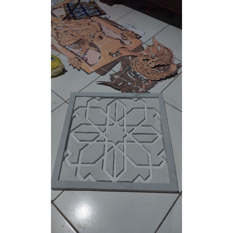 Jual cetakan panel dinding ornamen masif 50x50 lisplang/ hiasan pilar ...