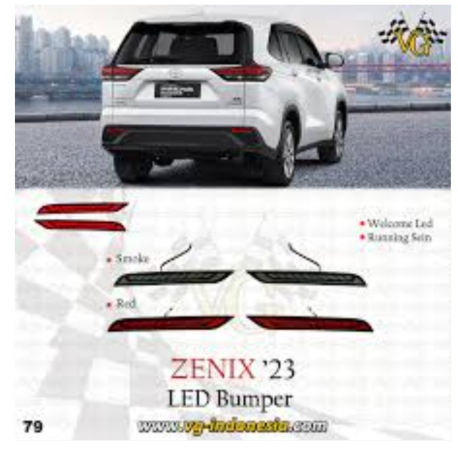 Jual Led Bumper Reflektor Belakang Innova Zenix 2023 2024 Lampu Mata ...