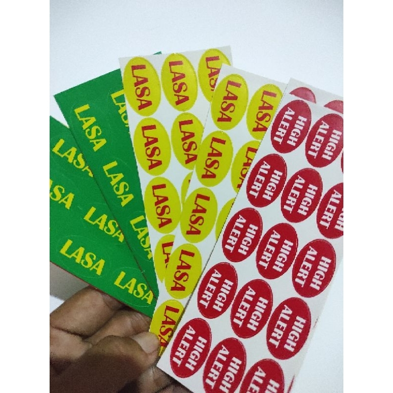 Jual Stiker Cutting Label Lasa High Alert MERAH | Shopee Indonesia