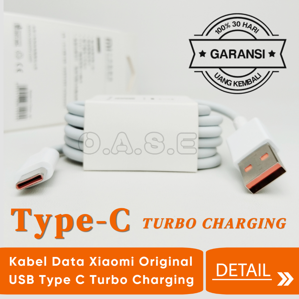 Jual Kabel Casan Xiaomi Poco C31 Type C Turbo Charging Warna Putih ...