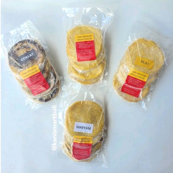 Jual Roti maryam frozen isi 10 varian ori cokelat keju /canai / paratha ...