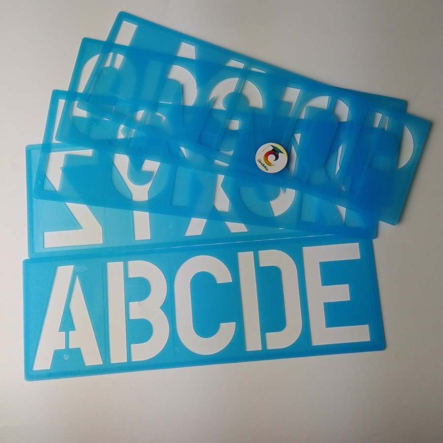 Jual Penggaris Sablon Mal Huruf Lettering Stencil Set Butterfly HA-860 ...