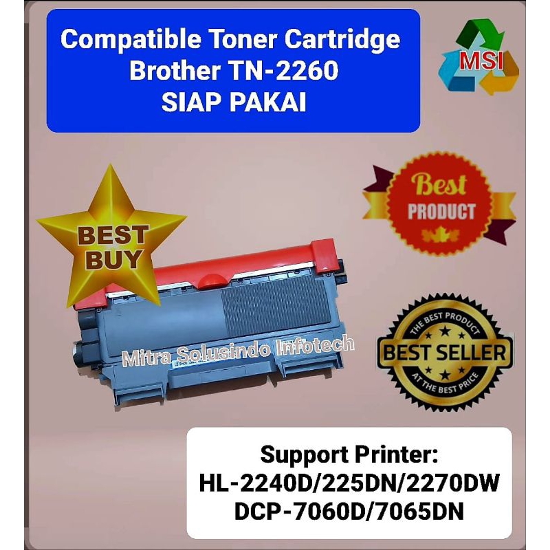 Jual Compatible Toner Cartridge BRO THER TN 2280/TN2060/TN2260 HL-2240D ...