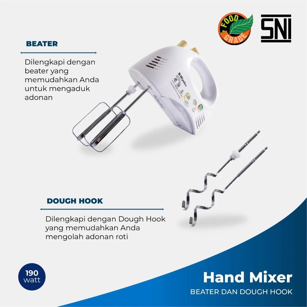 Jual Hand Mixer Miyako HM620 Mixer Tangan - Pengaduk bahan makanan ...