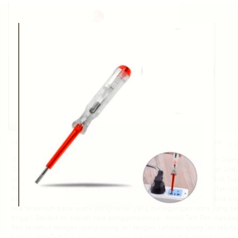 Jual BSS - obeng tespen test pen listrik lampu alat tes tegangan listik ...