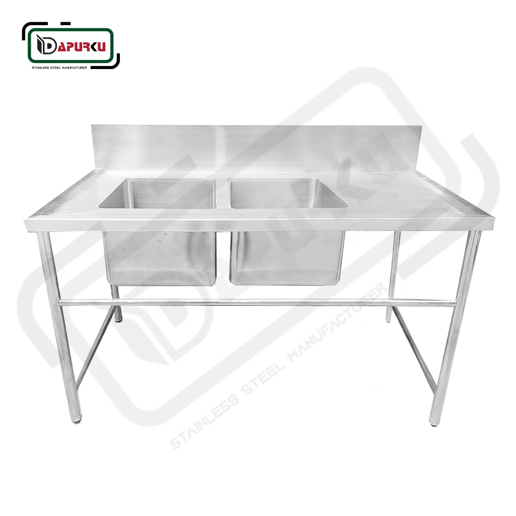 Jual Sink Meja Wadah Tempat Cuci Piring Wastafel Stainless Steel ...