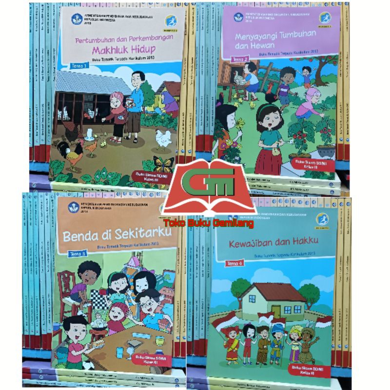 Jual BUKU PAKET TEMATIK KELAS 3 SD/MI TEMA 1,2,3,4 SEMESTER 1 | Shopee Indonesia