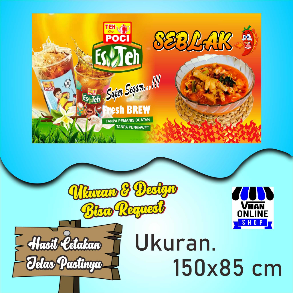 Jual Spanduk Banner Jualn Seblak dan Teh Poci, Bagus Keren | Shopee ...