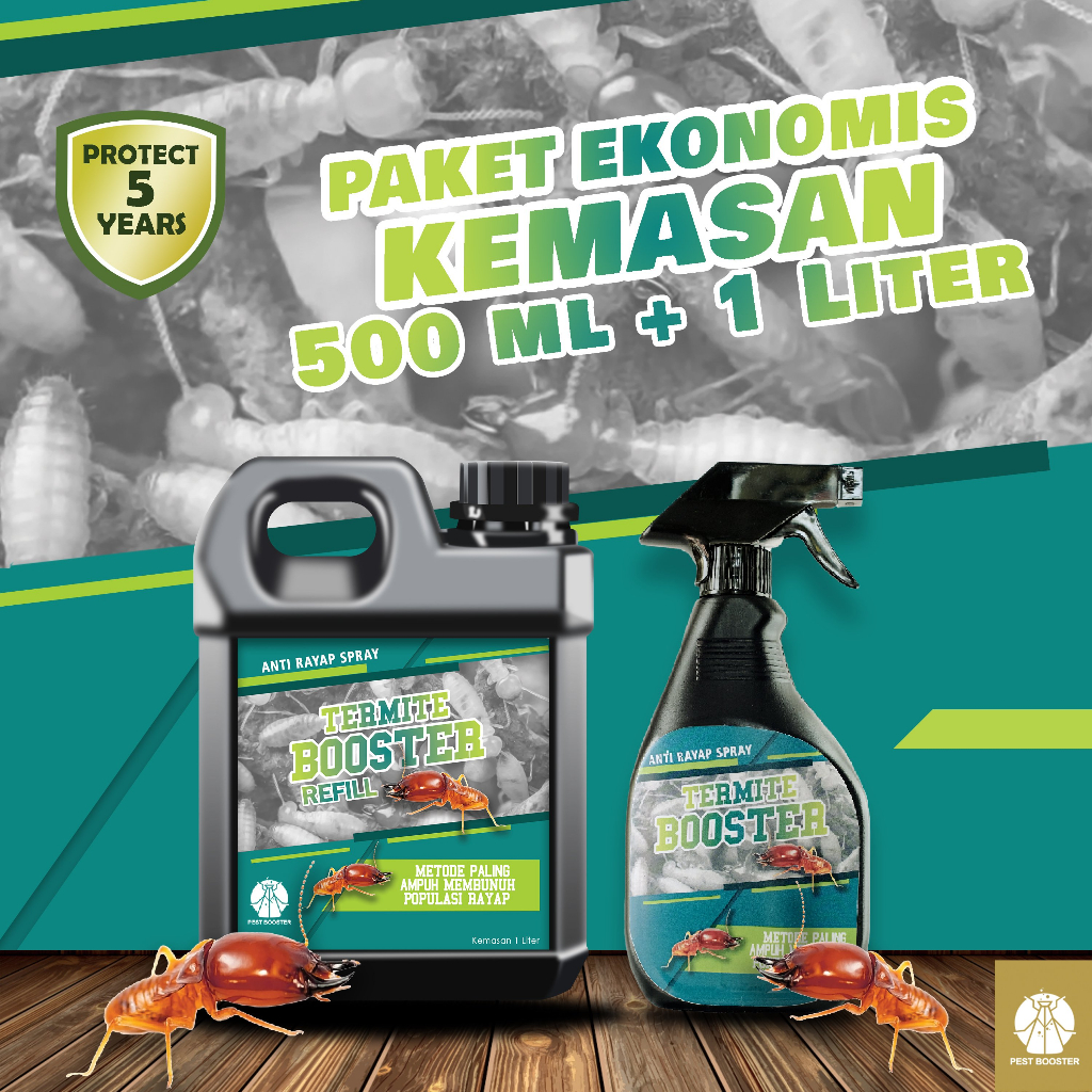 Jual PAKET HEMAT Termite Booster Anti Rayap Spray Melindungi 5 th ...
