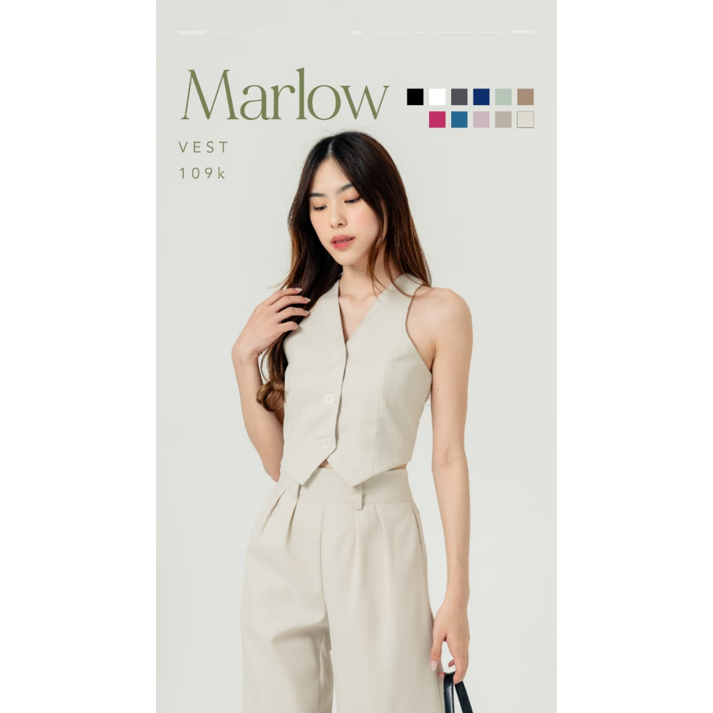 Jual Marlow Vest —— Ocha Wear | Premium Basic Top | Atasan Wanita Murah ...