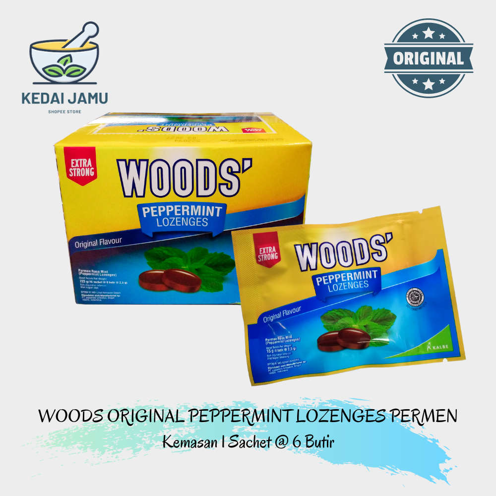 Jual PERMEN WOODS ORIGINAL 1 SACHET ISI 6 BUTIR | Shopee Indonesia