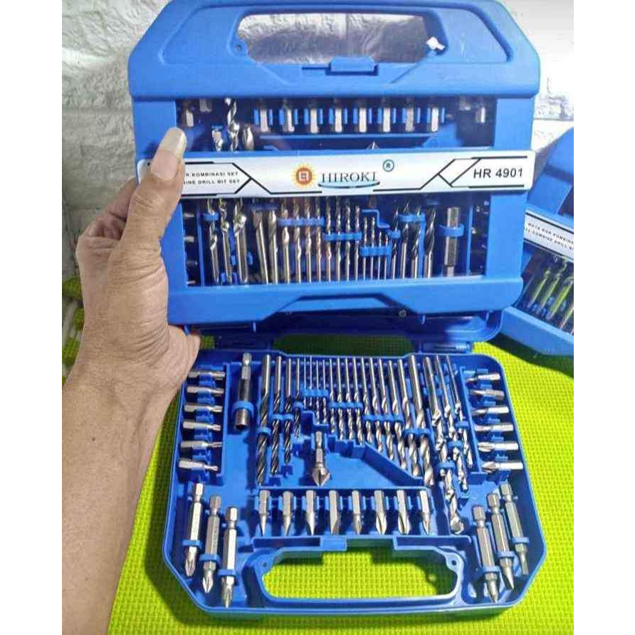 Jual Paket mata bor set besi,kayu,beton ,mata obeng set xline , HIROKI ...