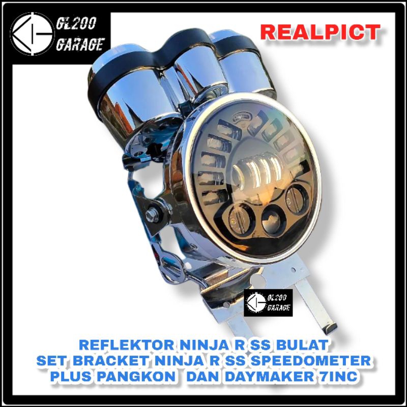 Jual REFLEKTOR NINJA R SS BULAT SET BRACKET TRALIS NINJA R SS ...