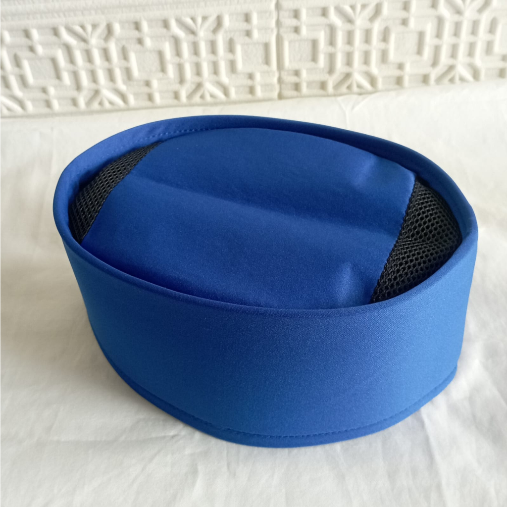 Jual Peci Songkok Kopiah BIRU EKONOMIS POLOS AC Tinggi 9CM Murah ...
