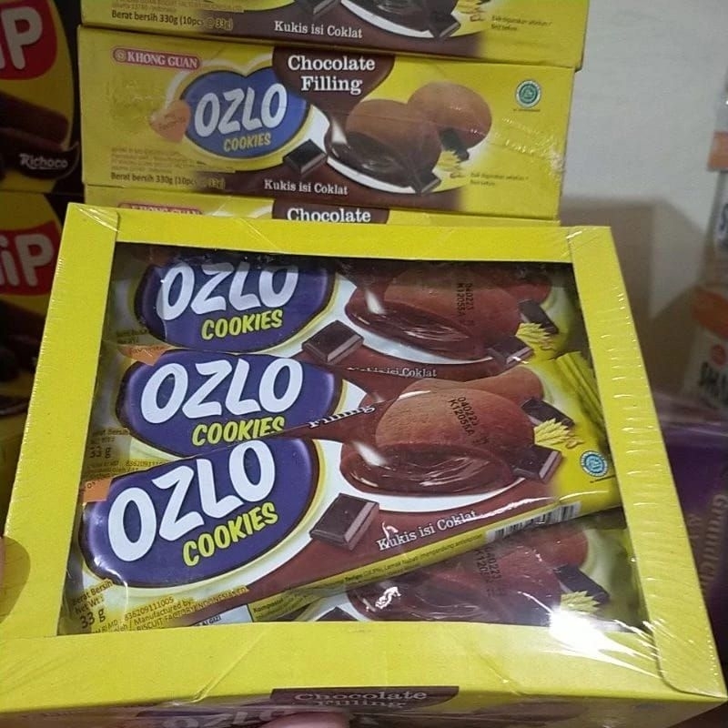 Jual OZLO COOKIES CHOCOLATE FILLING COKLAT 1 BOX ISI 10 PCS | Shopee ...