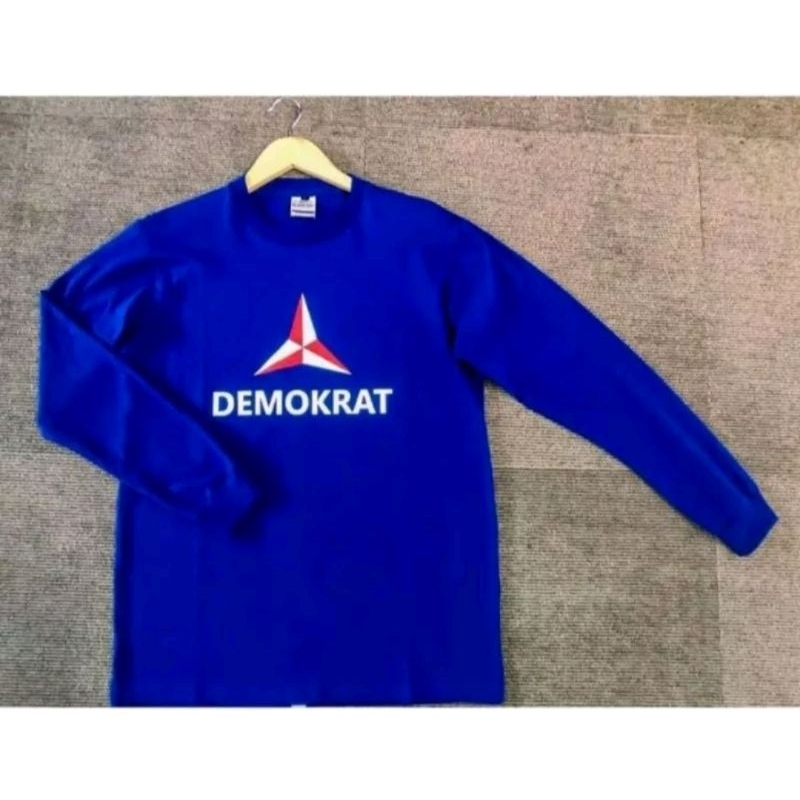 Jual KAOS PARTAI DEMOKRAT LENGAN PANJANG PLUS SABLON NAMA CALEG BAGIAN ...