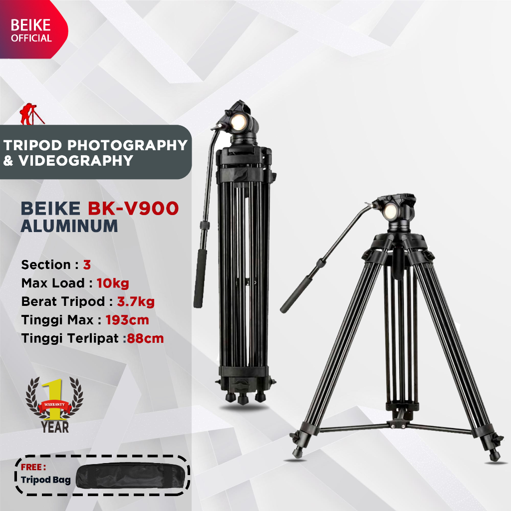 Jual Beike BK-V900 Aluminum Alloy Tripod | Shopee Indonesia