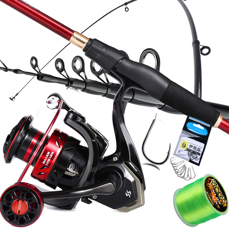 Jual Carbon Fiber Joran Pancing set Pancing Telescopic Fishing Rod 1.8m ...