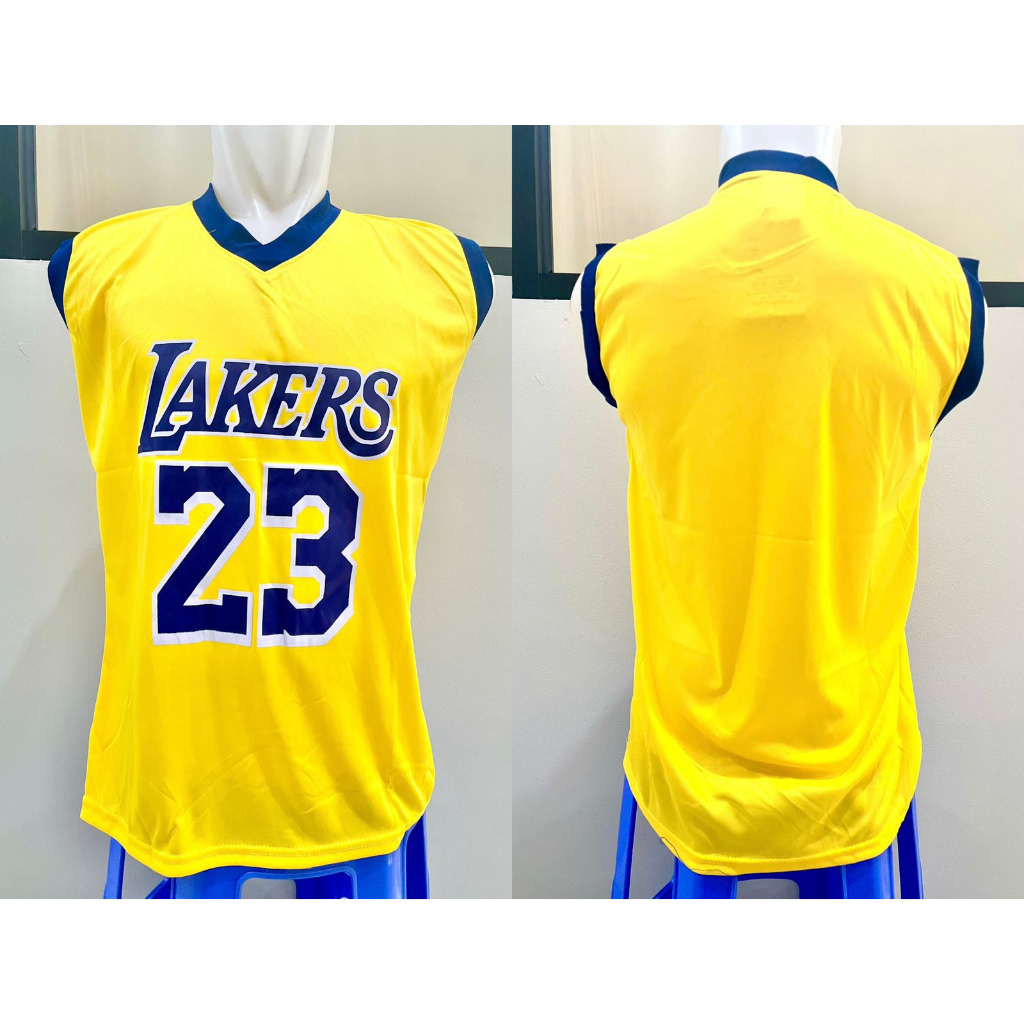 Jual Singlet Jersey Basket Basketball Jersey Dewasa Kuning Navy Size L ...