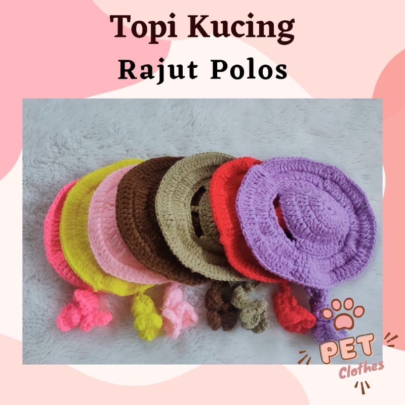 Jual Topi Kucing Rajut Polos | Shopee Indonesia