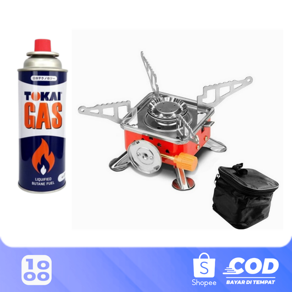 Jual Kompor Camping Gas kovar Portable mini model Kotak + Gas Kaleng ...
