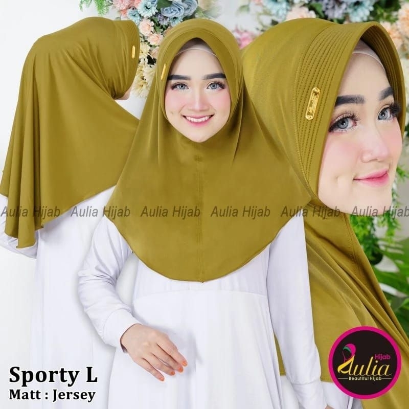 Jual Jilbab Bergo Simple Sporty L Ori Aulia Hijab | Shopee Indonesia