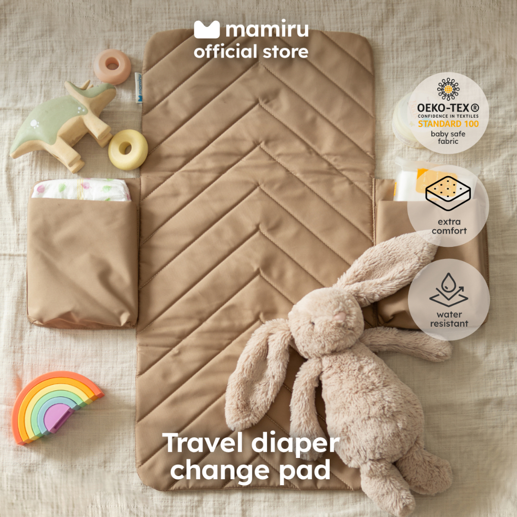 Jual Mamiru Travel Diaper Change Pad / Alas Ganti Popok Bayi Waterproof ...
