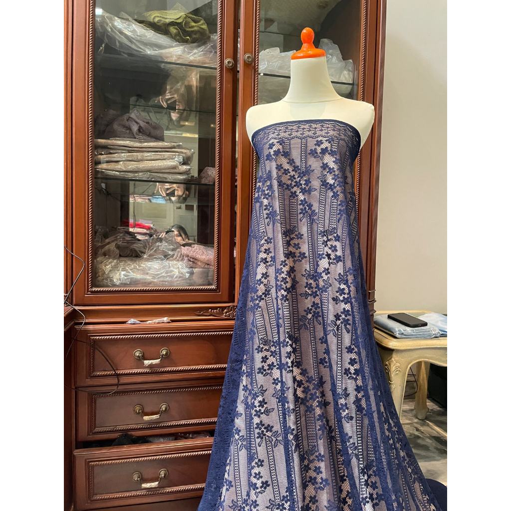 Jual Kain Kebaya Brokat Brukat Lace Ayana Motif Bunga Warna Pastel ...