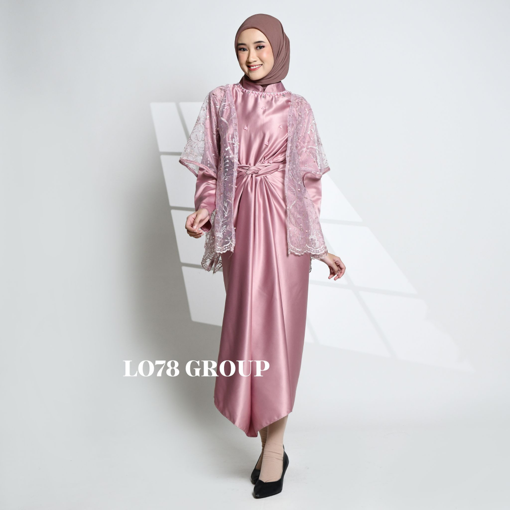 Jual BEST SELLER ADA JUMBO LD 120 - NAIRA MAXI DRESS 2 IN 1 GAMIS SATIN LILIT FREE OUTER MODEL ...