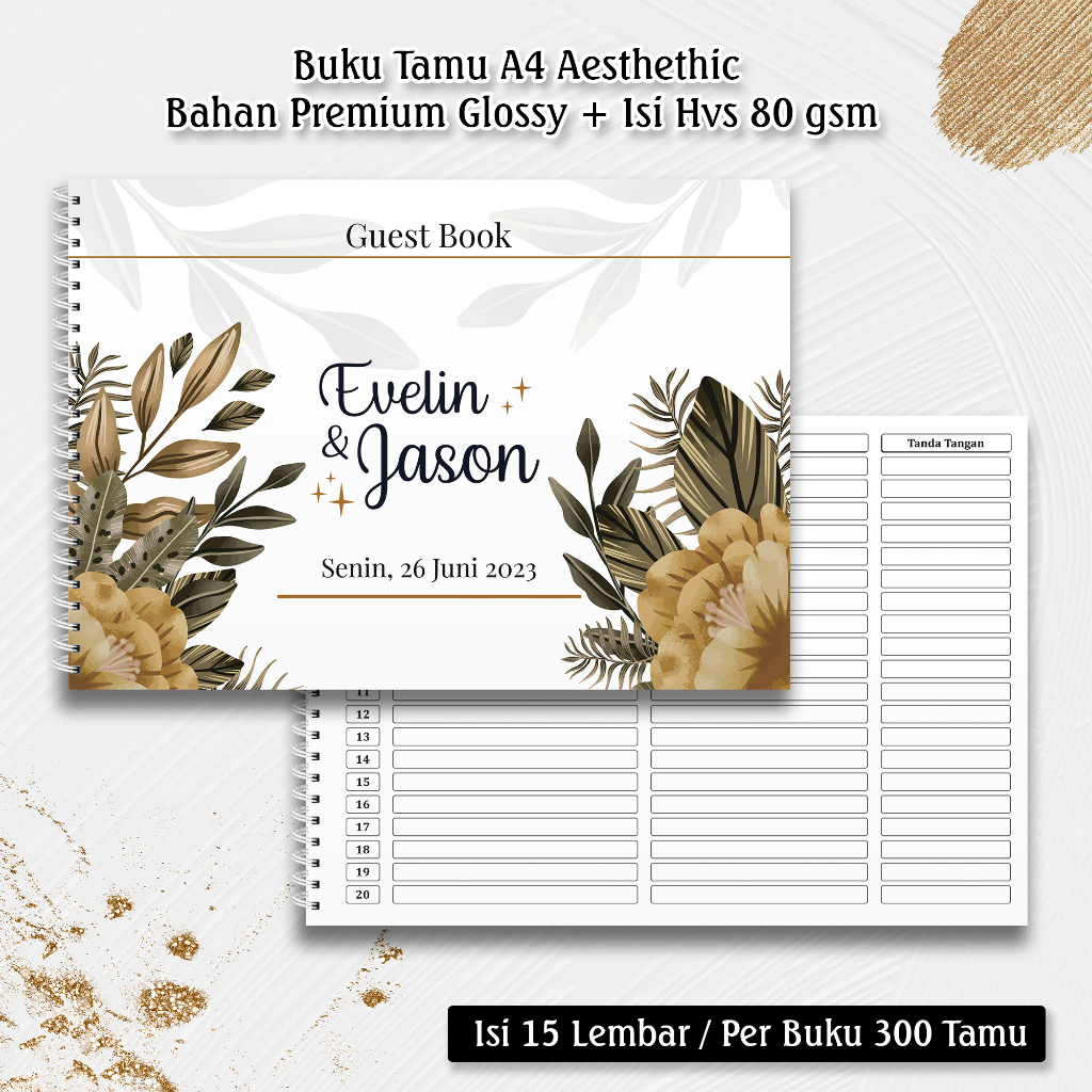 Jual Buku Tamu Pernikahan CUSTOM / Wedding Guest Book / Wedding book ...