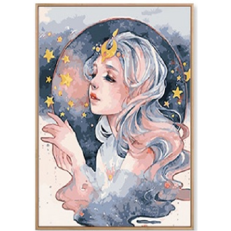 Jual [WITH FRAME] Paint By Number Set 40 x 50 cm Girl Series / DIY ...