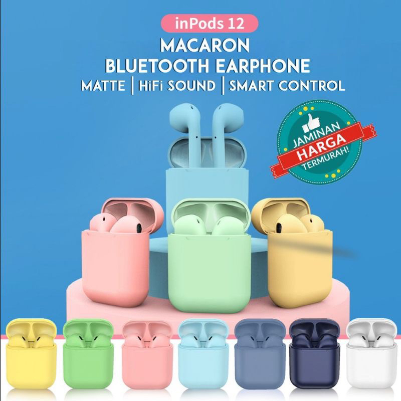Jual JAYALARIS Headset Bluetooth Macaron I12 Super Bass / HF Bluetooth ...