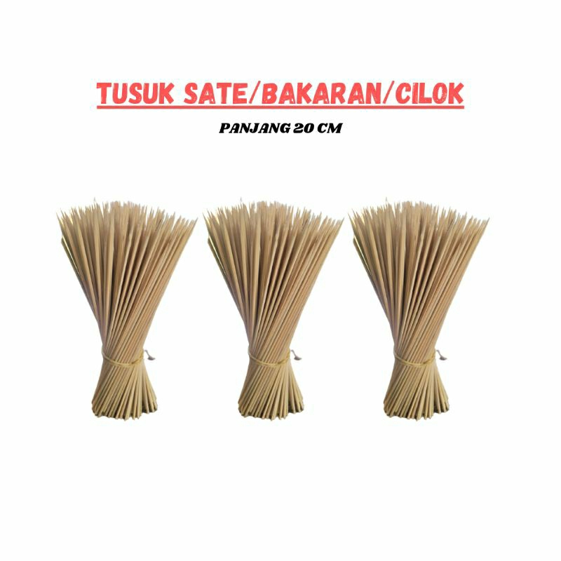 Jual Tusuk sate/tusuk bakaran/tusuk cilok 20 cm isi 1200 pcs (1 Kg ...