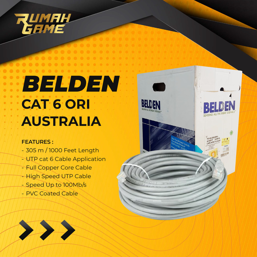 Jual Kabel Belden LAN UTP cat 6 / cat6 / Kabel Data Cat 6 Belden 305M ...