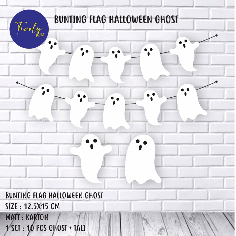 Jual Bunting Flag Halloween | Bunting Flag Ghost | Garland Ghost ...