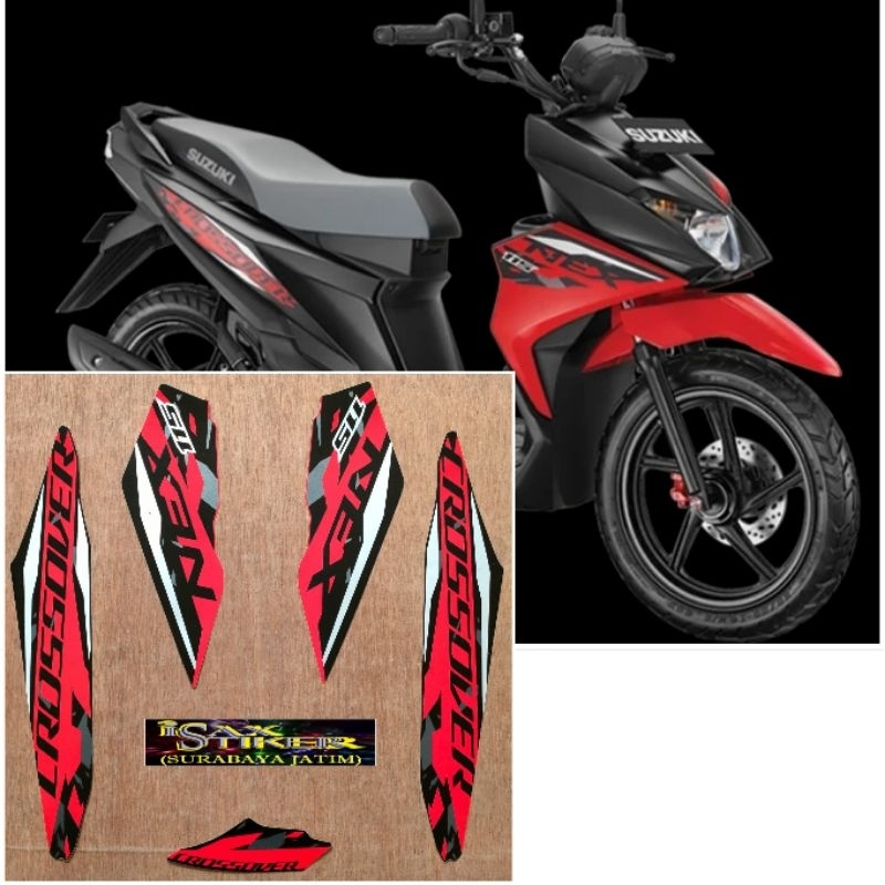 Jual Striping Original Suzuki Nex Crossover merah hitam tahun 2020 2021 ...