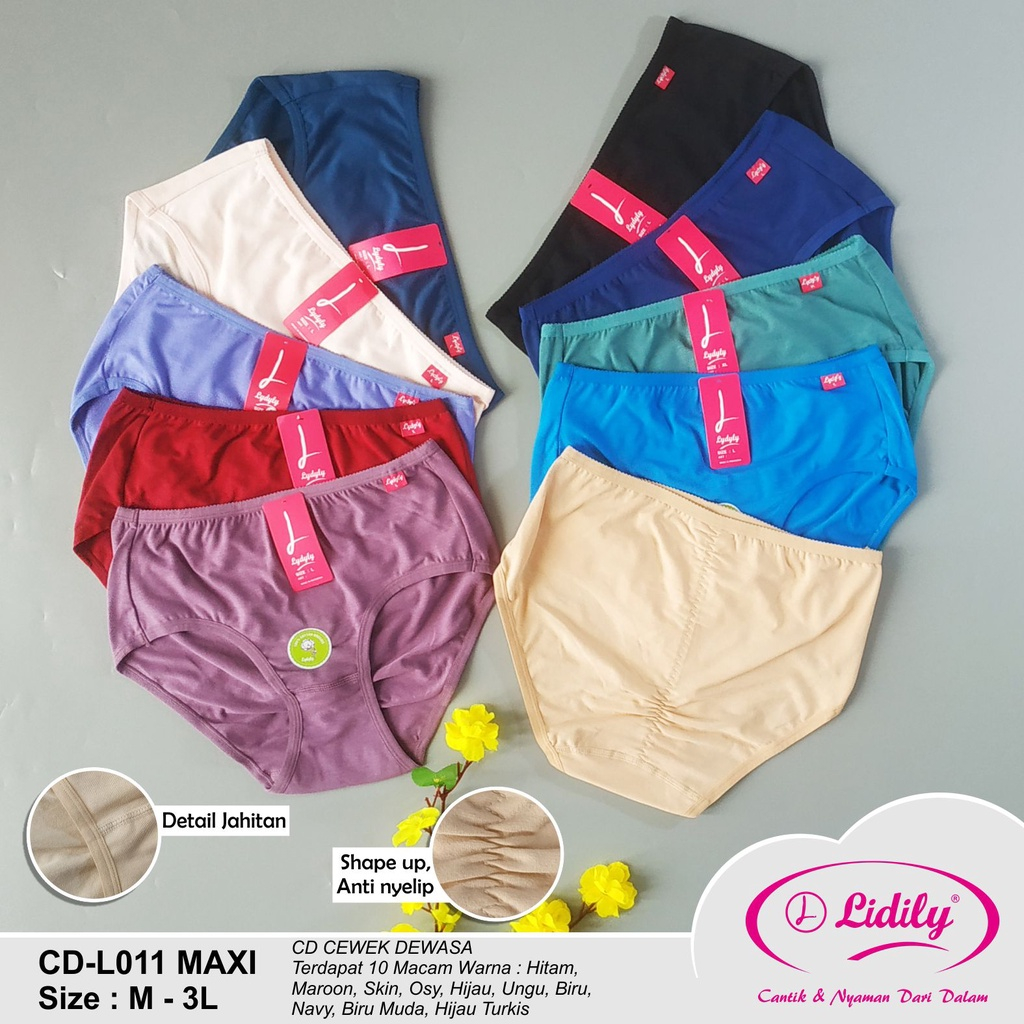 Jual ISI 3PCS Celana Dalam Bahan Katun Organik LYDYLY L011 Panty Wanita ...