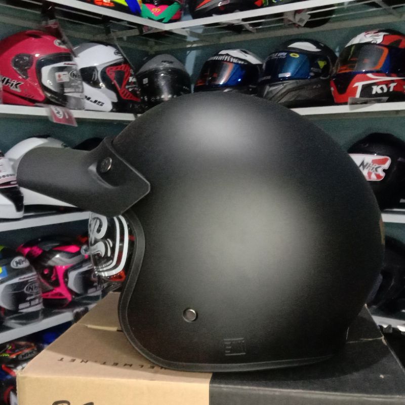 Jual HELM JP RETRO SIGNATURE OPEN FACE ( SO ) SOLID ALL WARNA HALF FACE ...