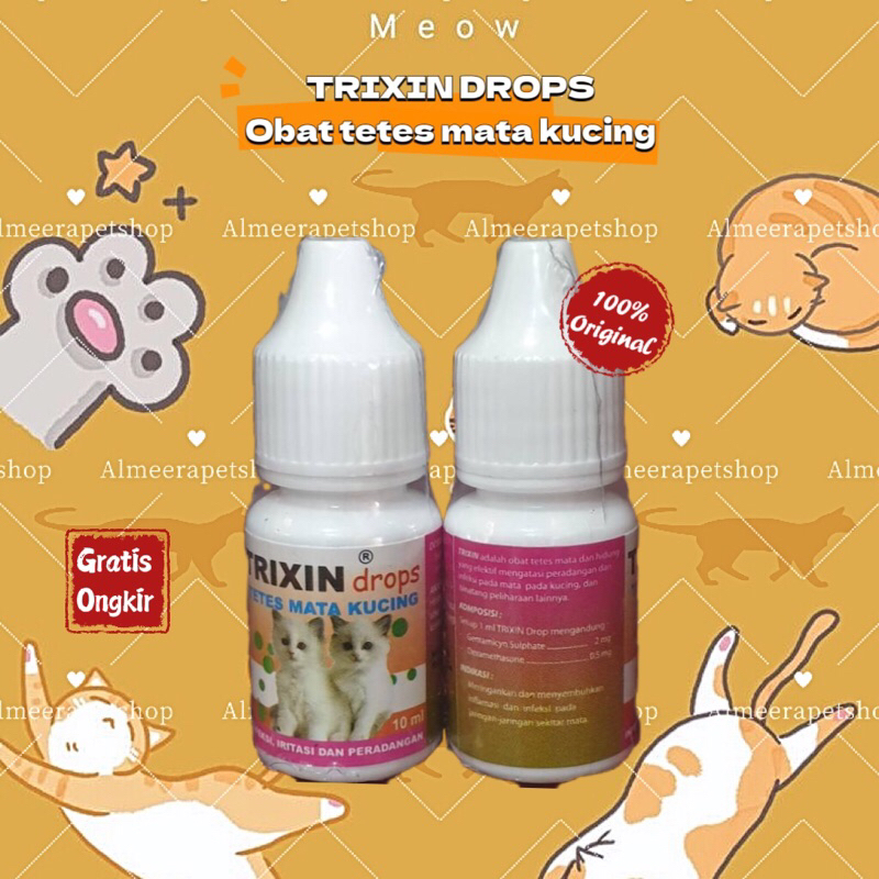 Jual TRIXIN DROPS 10 ml / Obat tetes mata dan obat tetes hidung KUCING ...