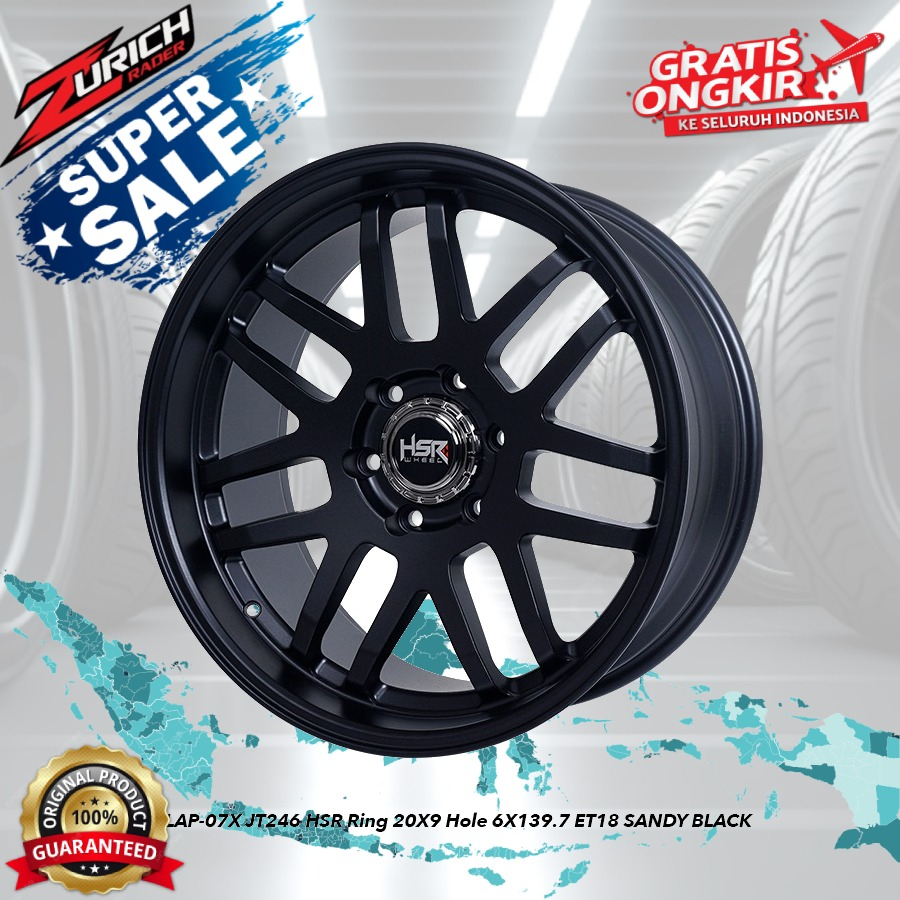 Jual velg mobil model terbaru HSR A LAP-07X Ring 20 lebar 9 rata pcd ...