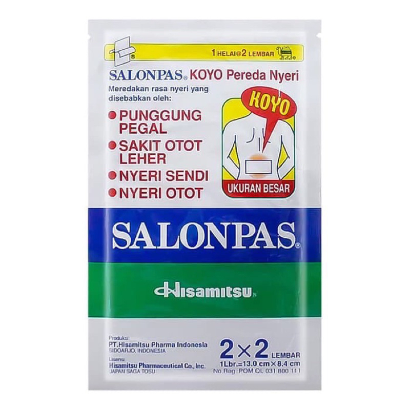 Jual SALONPAS KOYO PEREDA NYERI UKURAN BESAR ISI 2X2 LEMBAR | Shopee ...