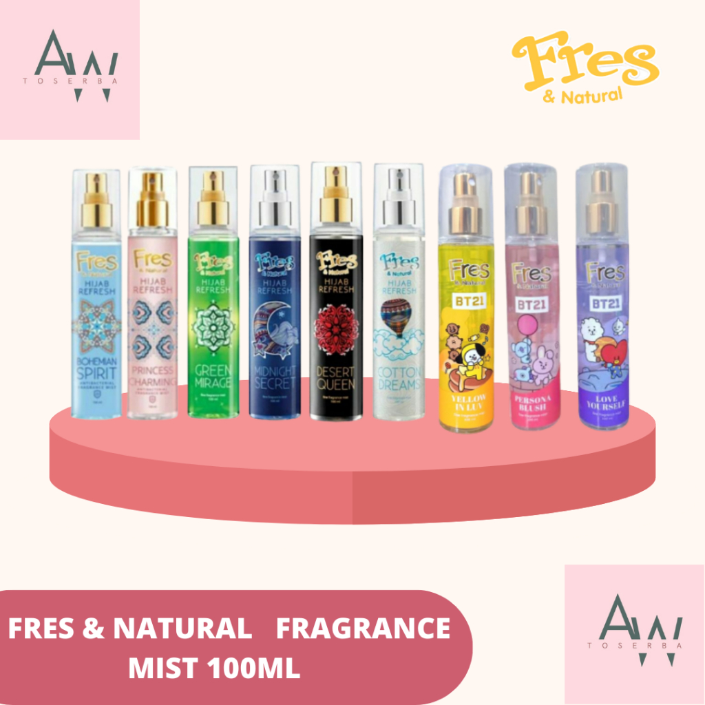 Jual Fres & Natural Fine Fragrance Mist 100ml / Spray Cologne Body Mist ...