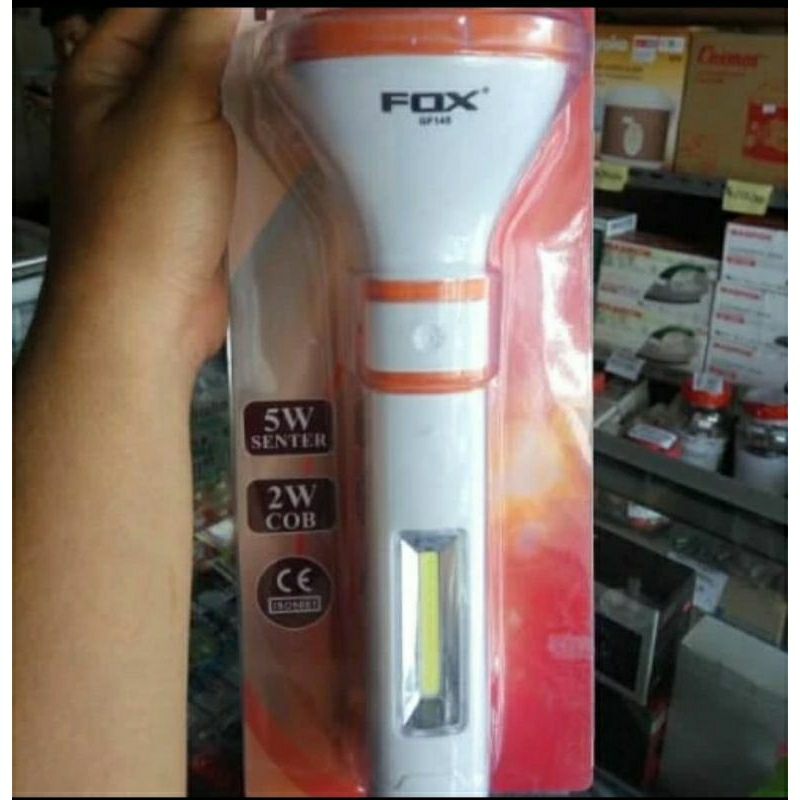 Jual Senter Cas 5w+Lampu Emergency Cob 2w Fox GF145 Warna biru dan ...