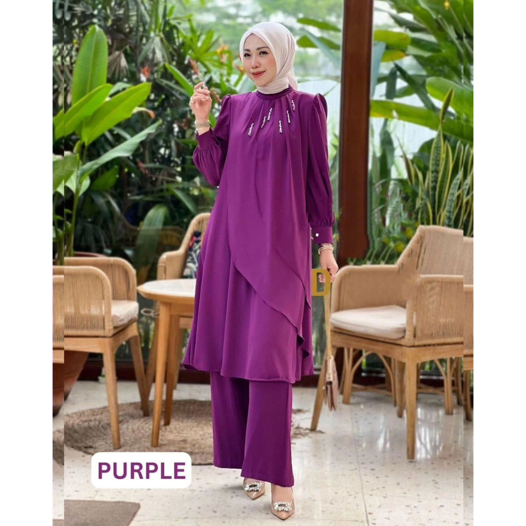 Jual Dafiya Set 2in1 Bahan Crinkle Airflow Setelan Wanita One Set Long ...