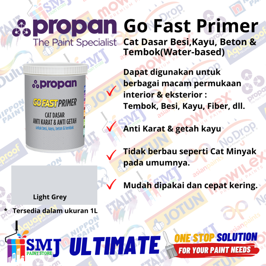 Jual Cat Dasar Besi Kayu Propan Go Fast Primer Anti Karat dan Getah 0 ...